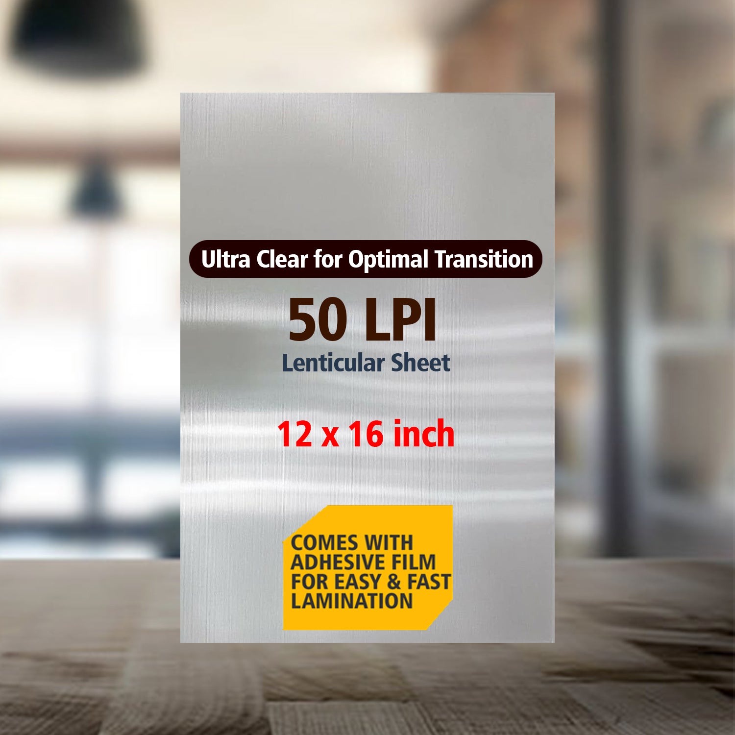 Sheet With Adhesive - 50 LPI (12"x16") (Pack of 5) – Print6D